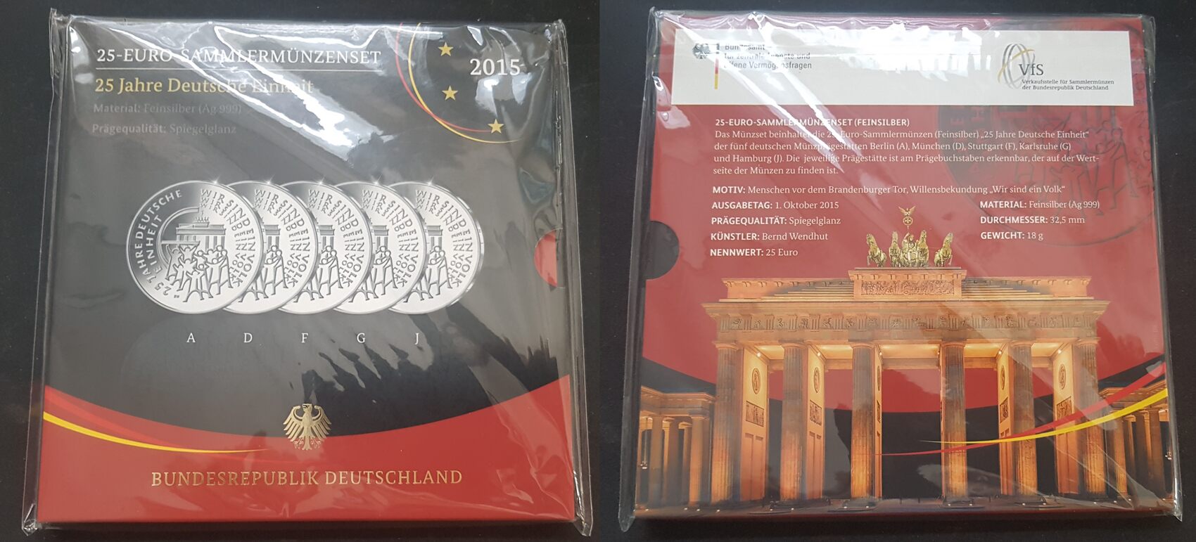 BRD 25 Euro 2015 25 Jahre Deutsche Einheit Sp | MA-Shops