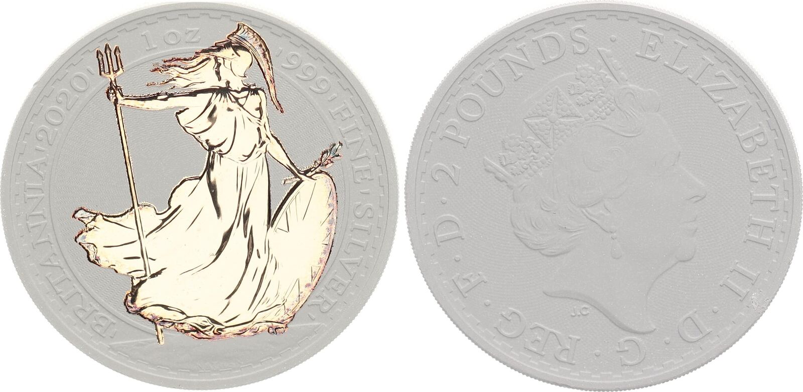 England 2 Pounds 2020 Britannia White Cerafine 1oz Silber St | MA-Shops