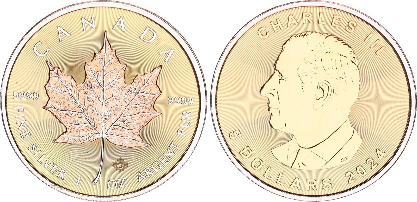 Kanada 5 Dollar 2024 Maple Leaf Triple Gold 1oz Silber St | MA-Shops