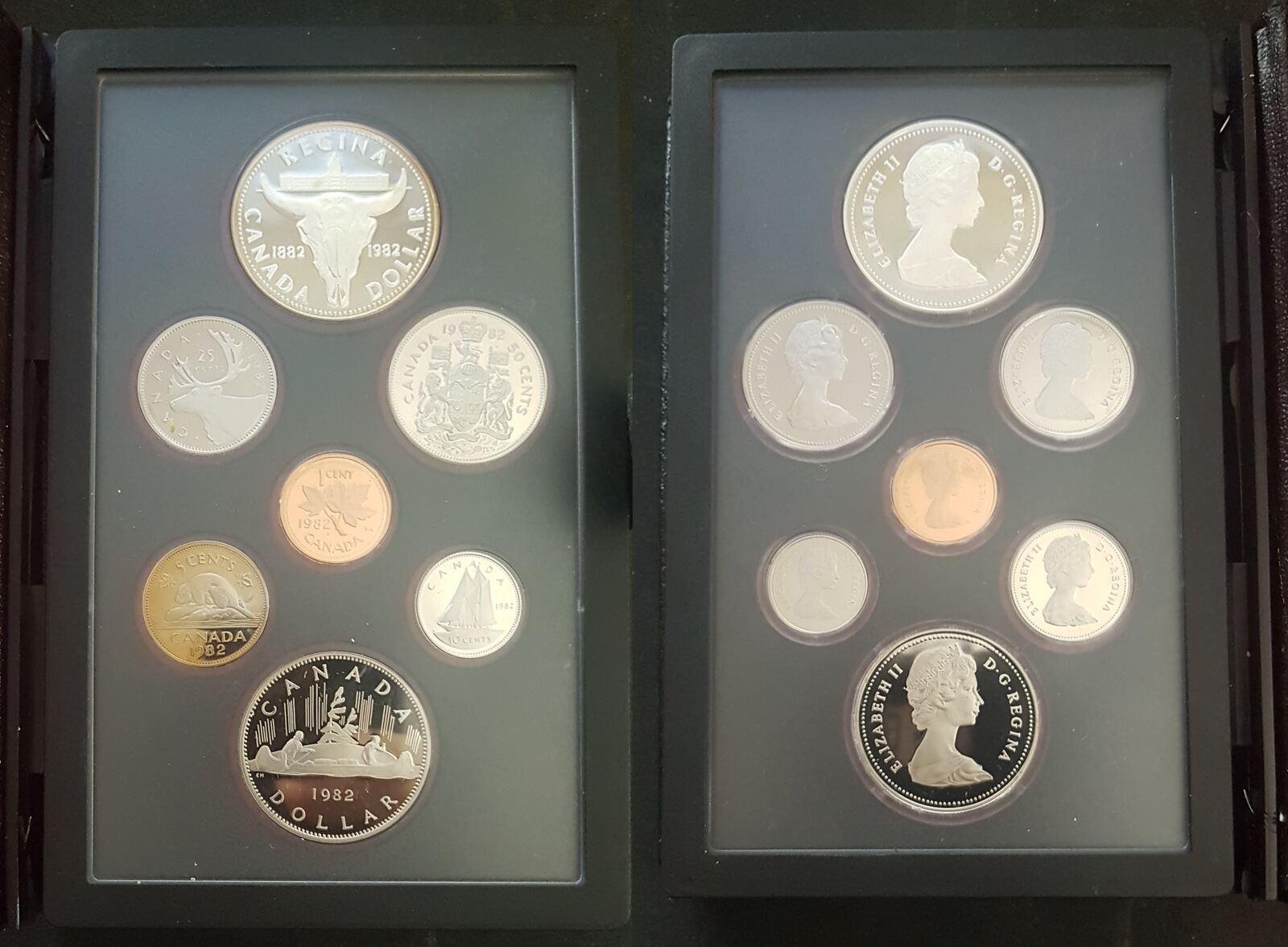 Kanada KMS 1982 1 Cent - 1 Dollar im Etui Royal Canadian Mint PP | MA-Shops