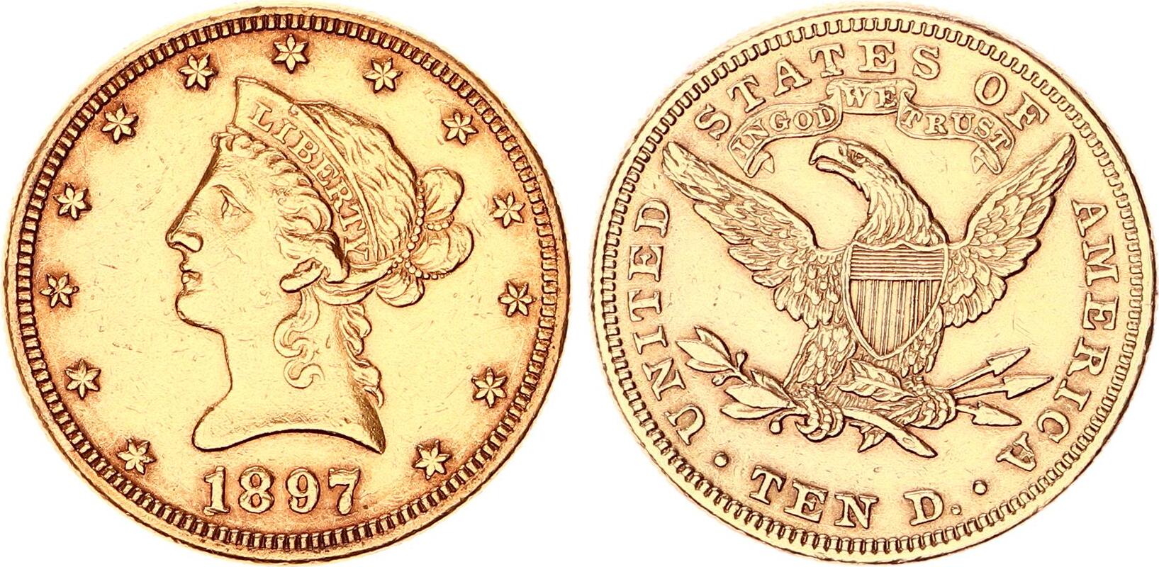 USA 10 Dollar Gold 1897 Liberty Head ss | MA-Shops