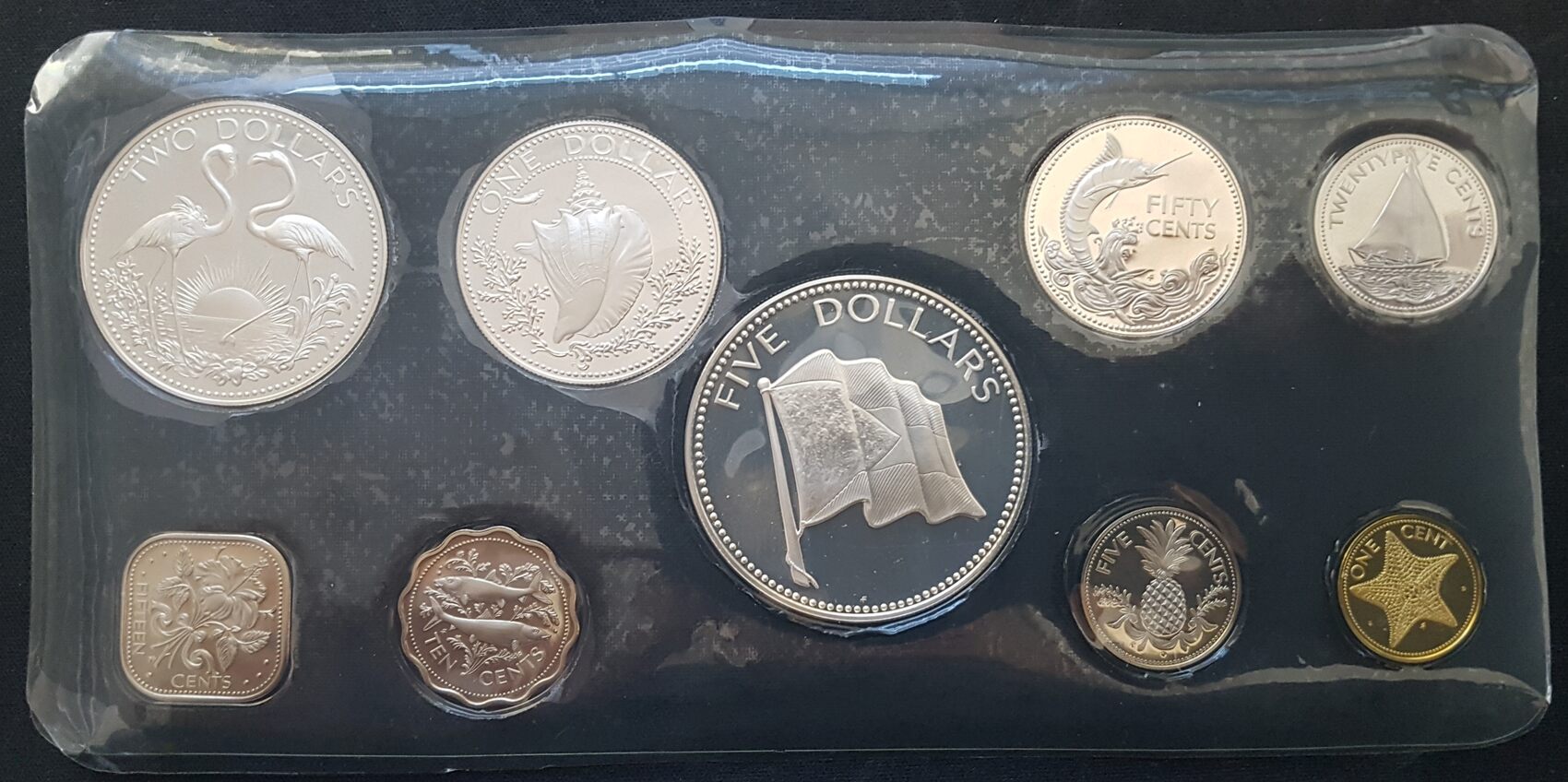 Bahamas KMS 1975 Bahama coin Proof Set, Franklin Mint PP | MA-Shops