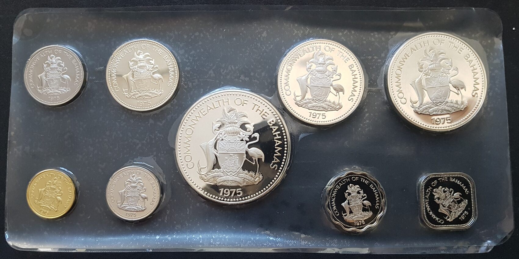 Bahamas KMS 1975 Bahama coin Proof Set, Franklin Mint PP | MA-Shops