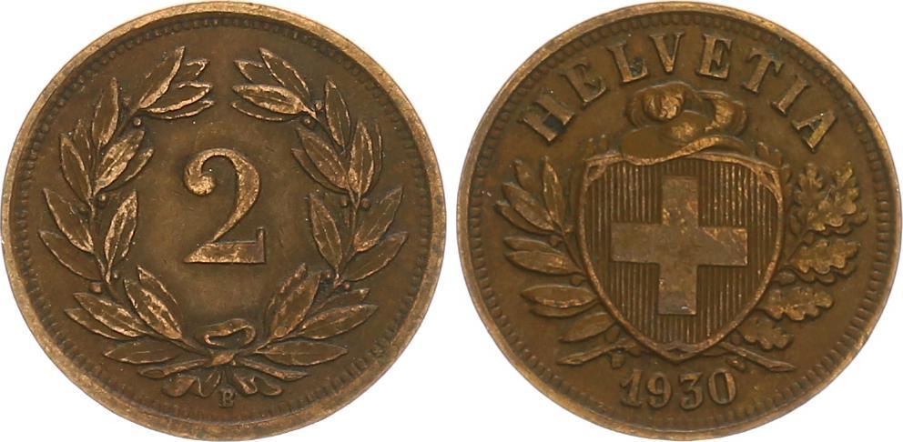 Schweiz 2 Rappen 1930 ss-vz | MA-Shops
