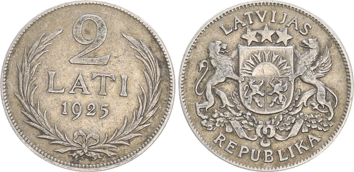 Lettland 2 Lati 1925 ss+ | MA-Shops