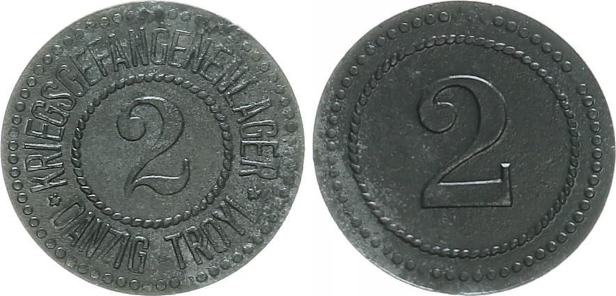 ohne Polen / Danzig-Troyl Kriegsgefangenenlager 2 Pfennig ss-vz sehr ...