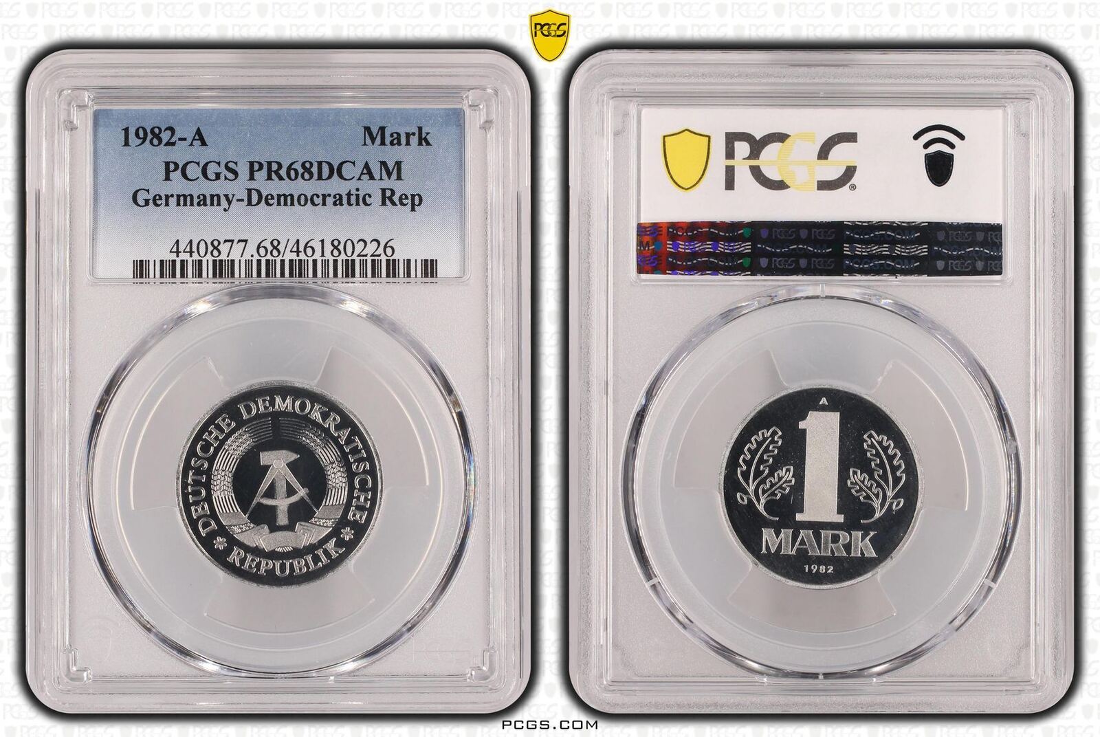 Germany-Democratic Rep 1982-A DDR 1 Mark A = Berlin Mint Polierte ...