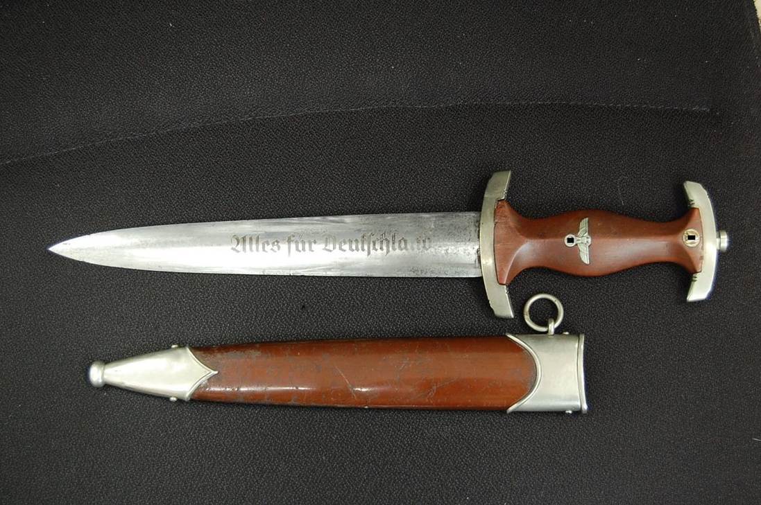 Original SA-Dolch ca.1940-44 3. Reich SA-Dienst Dolch mit Scheide ...