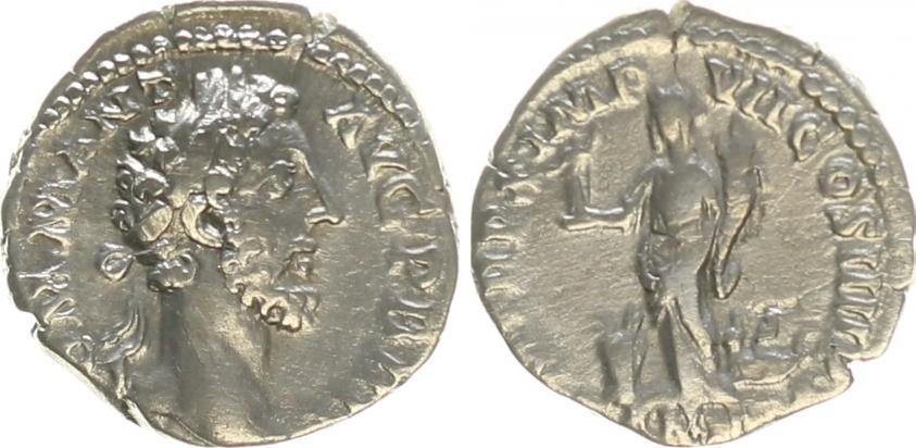 Antike / Römische Kaiserzeit, Commodus Denar, Silber 177-192 Commodus Denar Annona n.l.stehend ...