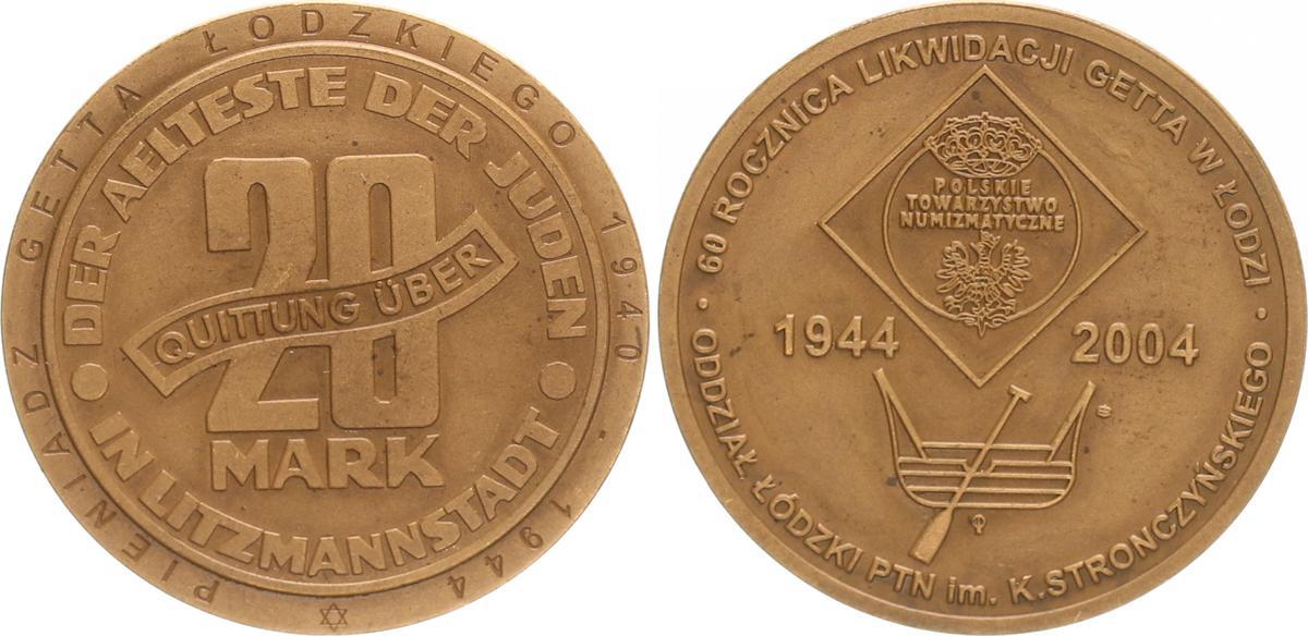 Deutschland / Polen / Getto Litzmannstadt Getto Litzmannstadt Medaille ...