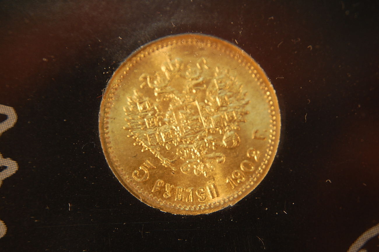 5 Rubel Gold Russland 5 Rubel 1902 Gold Nikolaus II. 1894-1917 in ...