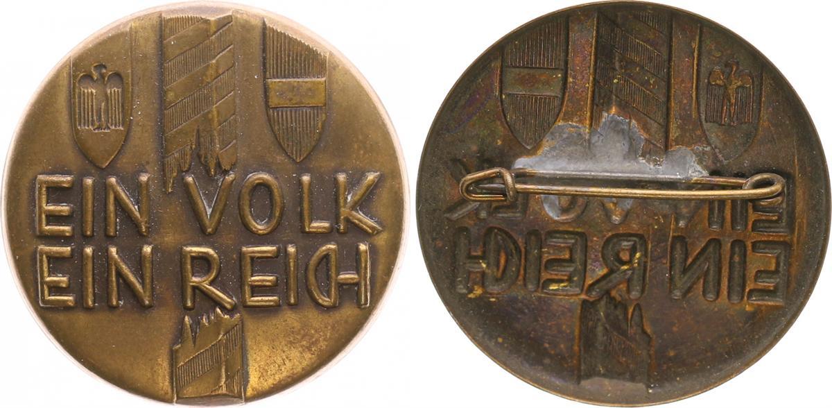 3. Reich / Nationalsozialismus 1934 Abzeichen Ein Volk Ein Reich vz ...