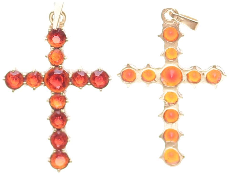 Deutschland / Granatstein Granatsteinanhänger Granatstein Kreuzanhänger ...