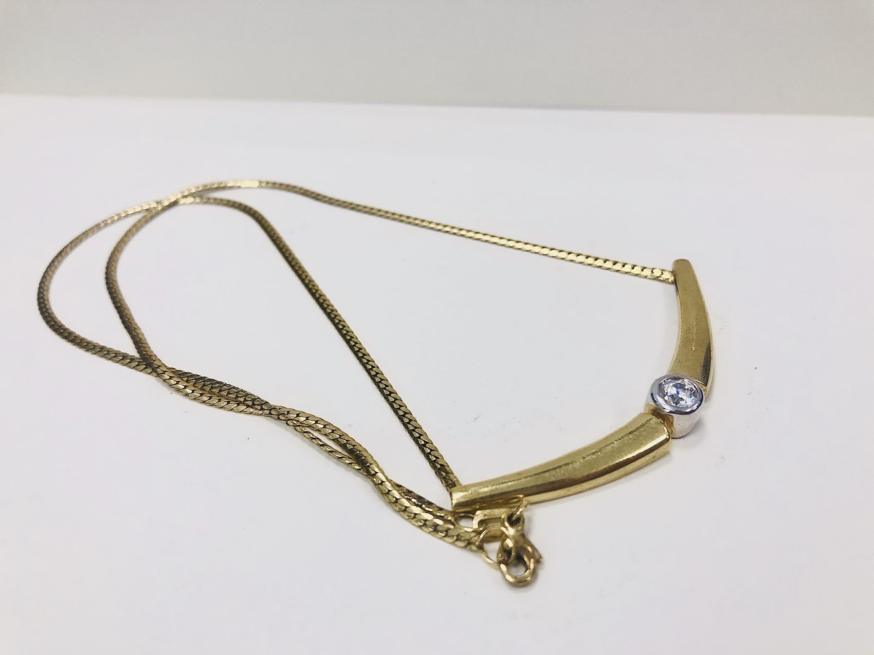 Deutschland / Gold 333 Kette Gold 333, mit Stein, 5,91g, 40cm lang sehr ...