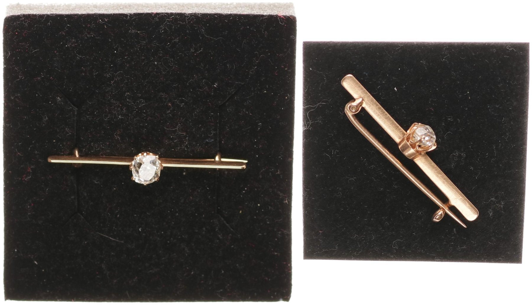 Brosche gold 585, mit Diamant 0,5K, 2g, ca. 3,5cm groß | MA-Shops