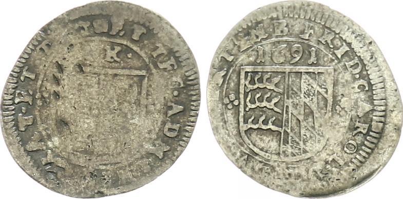Württemberg Kreuzer 1691 f. ss | MA-Shops