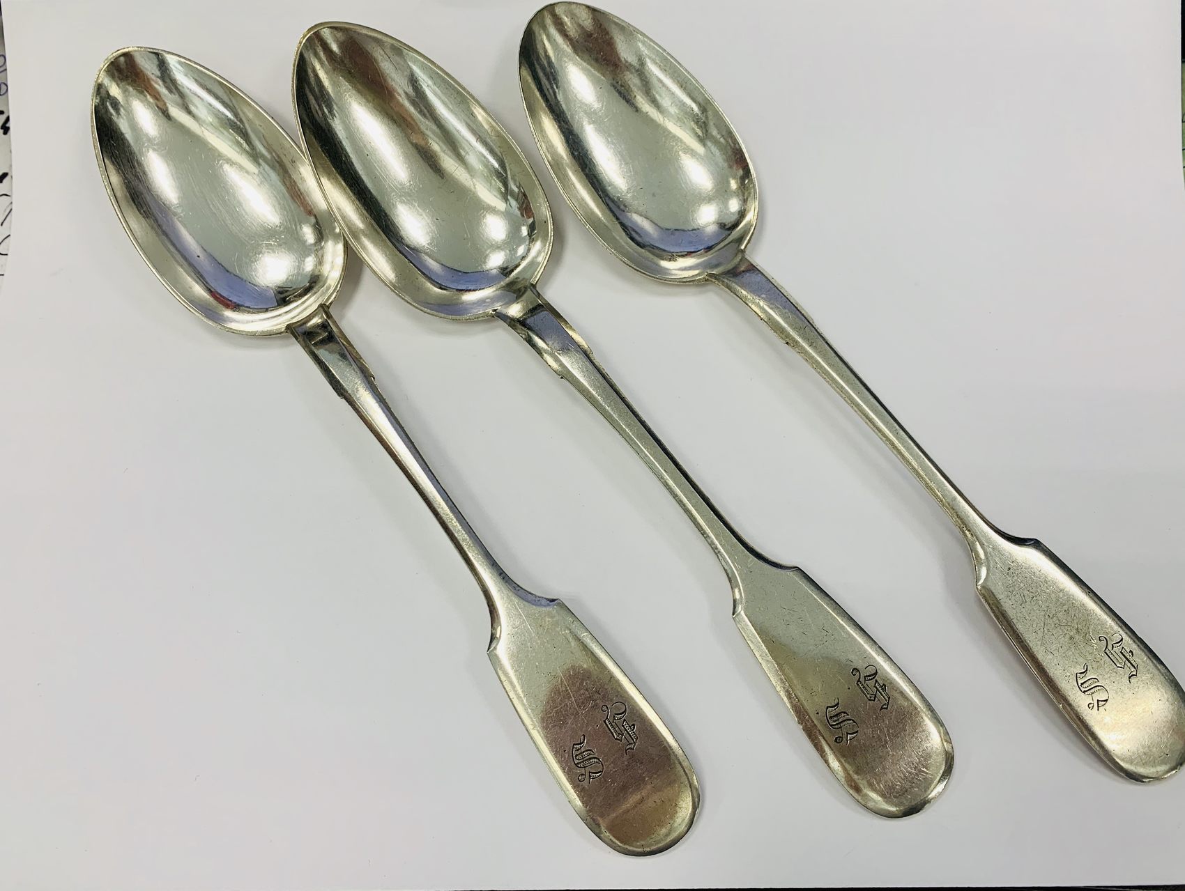 Silber 875 Silber Besteck Set, 875 Silber, 213g, 3 Löffel | MA-Shops