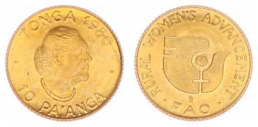 10 Pa'anga 1980 Tonga Salote Tupou III. Stempelglanz | MA-Shops