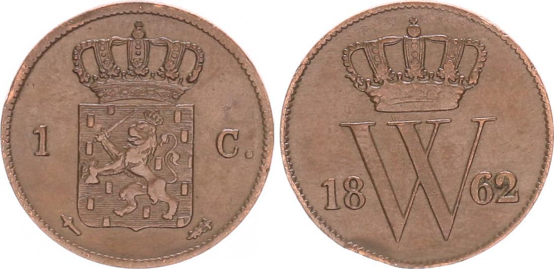 Niederlande - 1 Cent 1862 ss | MA-Shops