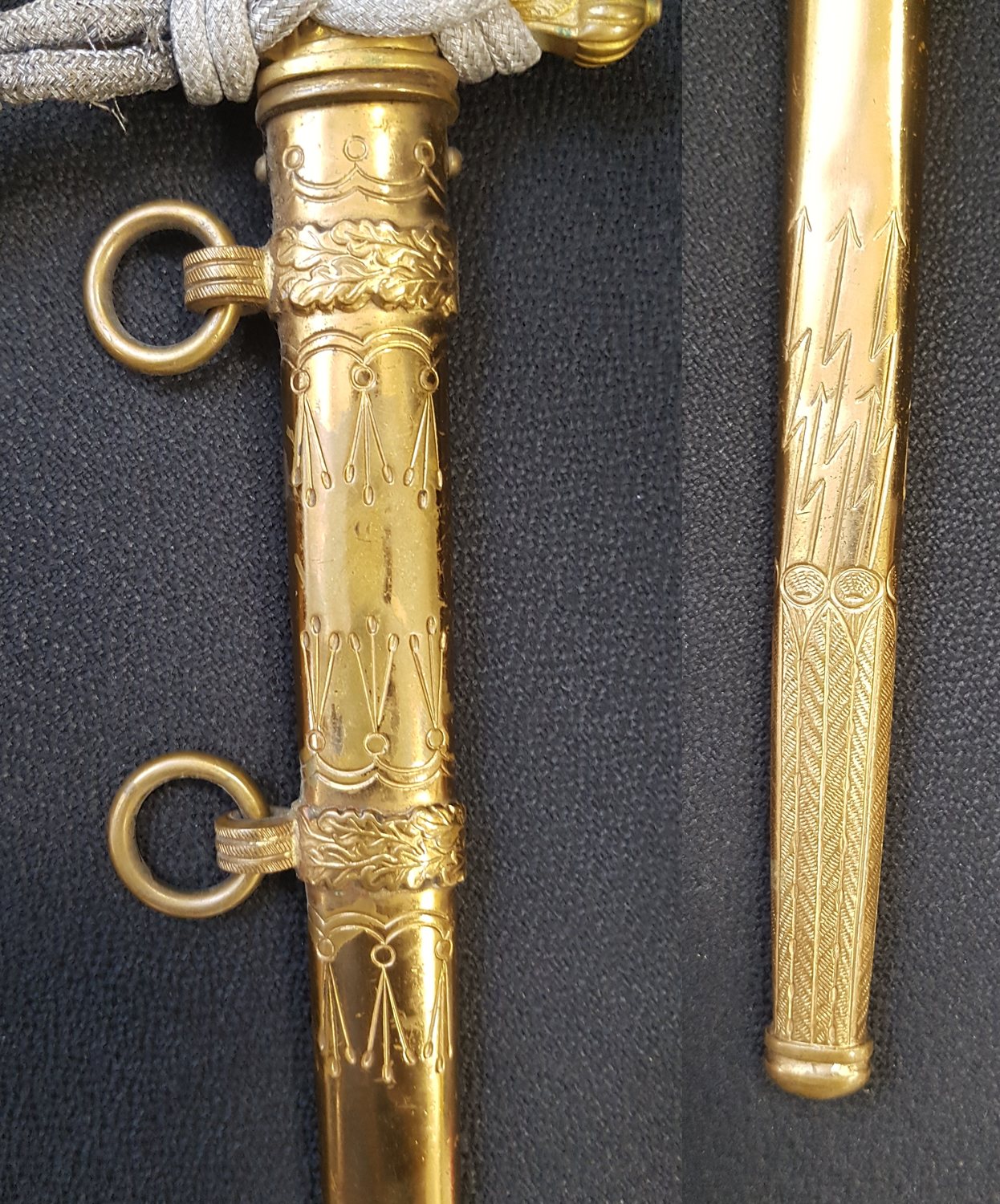 3. Reich Marine Offiziersdolch mit Portepee Wehrmacht Kriegsmarine ...