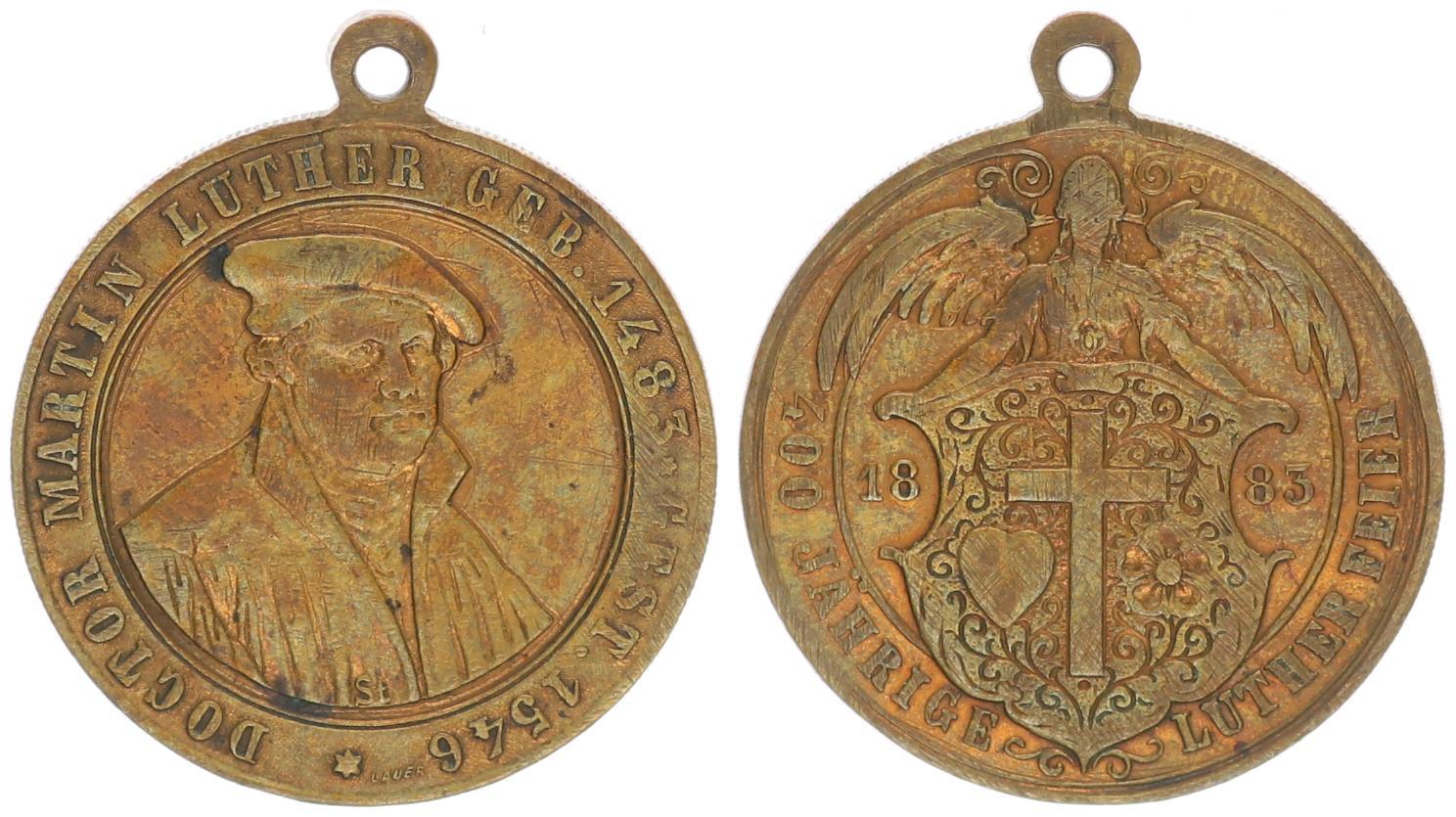 Deutschland/ Kaiserreich Bronzemedaille Luther Feier Martin Luther 400 ...