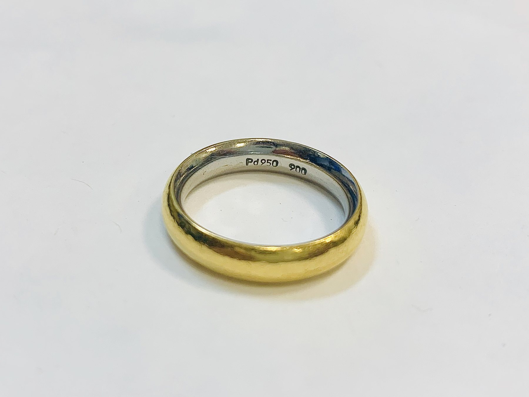 900 Gold 950 Paladium Ring, 950 Paladium und 900 Gold, 6,8g, Ringgröße ...