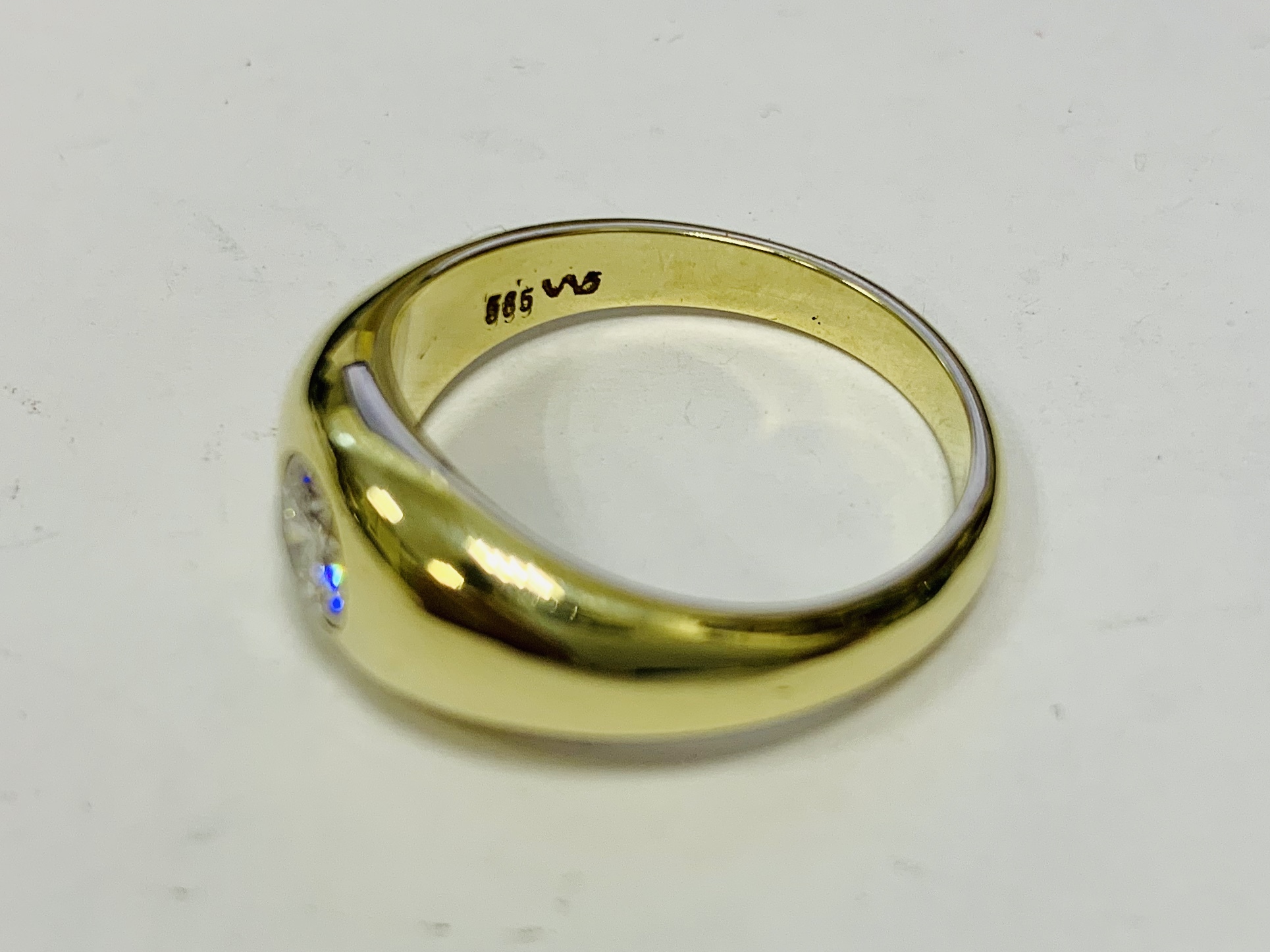 Ring, Gold 585, mit Diamant 0,5 Karat, 6,7g, Ringgröße 54 | MA-Shops