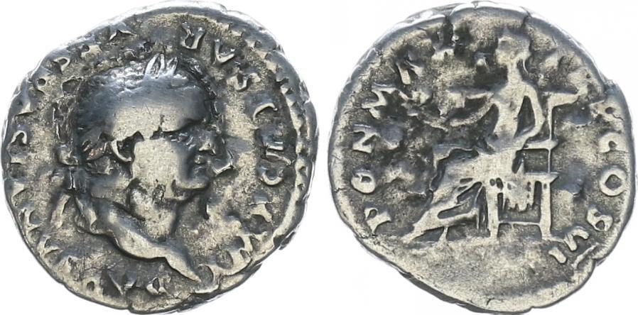 Römisches Reich - Kaiserreich Römisches Reich Denar Vespasian 69-79 (Ex. Sammlung Schacht) ss ...