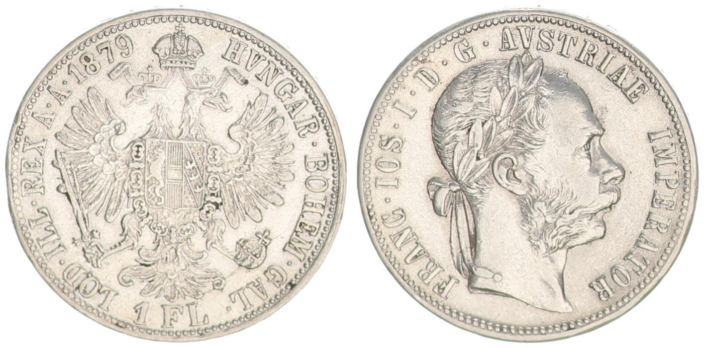 Österreich - Ungarn 1 Florin 1 Gulden Österreich Ungarn 1 Gulden / 1 Florin 1879 Franz Joseph ...