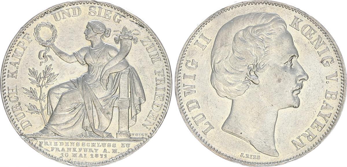 Bayern - Altdeutschland Taler 1 Siegestaler 1 Thaler 1871 Ludwig II ...