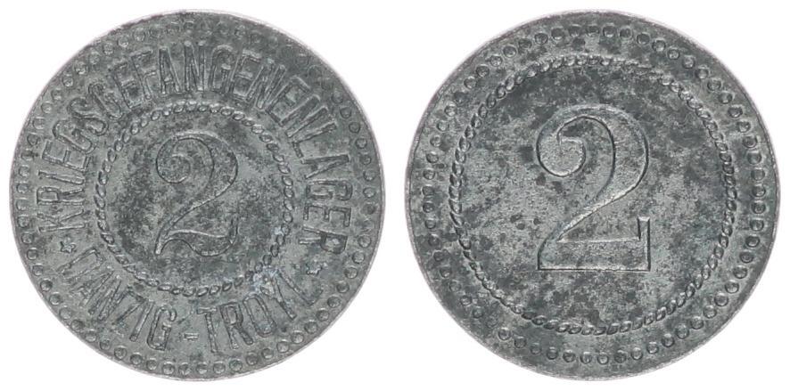 Polen / Danzig 2 Pfennig Kriegsgefangenenlager Danzig-Troyl ss-vz | MA ...
