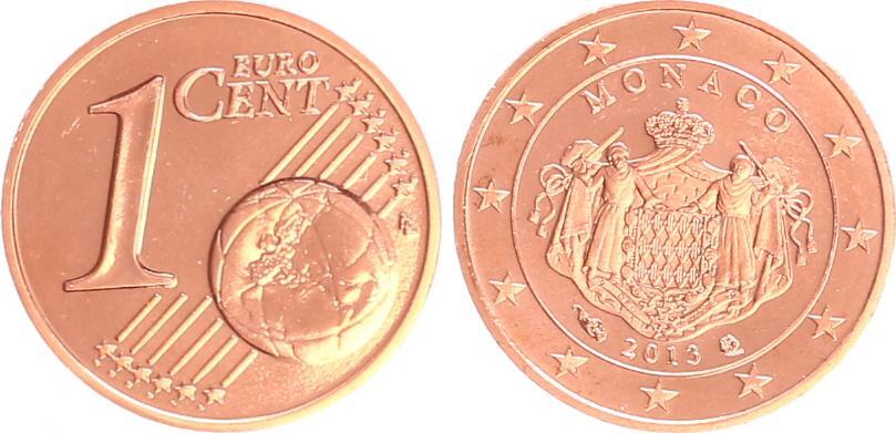 Monaco 1 Cent Kursmünze 2013 in Münzkapsel. Seltenes Jahr !!! Auflage ...