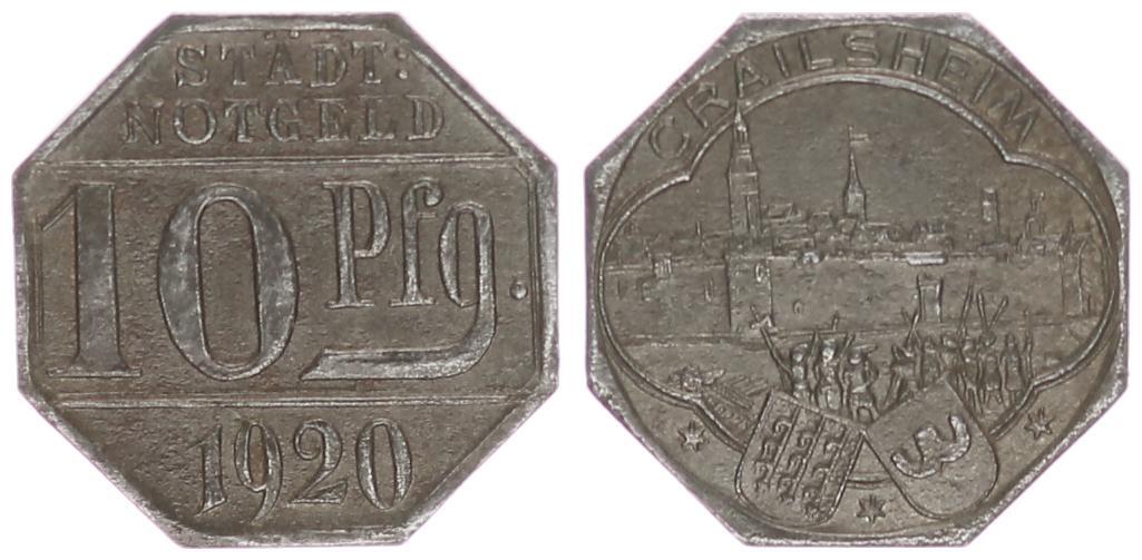 Crailsheim, 10 Pfennig, 1920 vz | MA-Shops