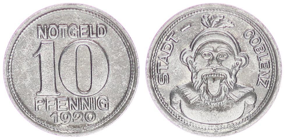 Deutschland Coblenz 10 Pfennig 1920 vz | MA-Shops