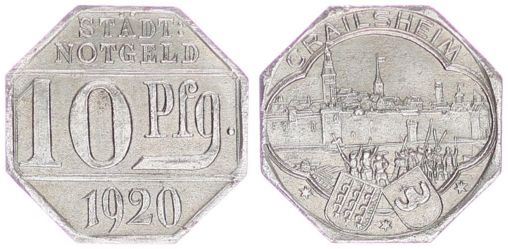 Crailsheim, 10 Pfennig, 1920 vz | MA-Shops