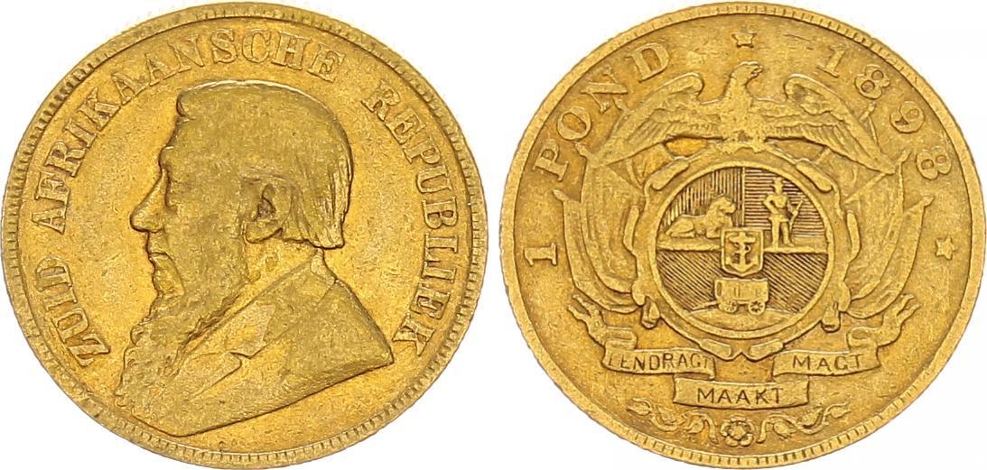 Südafrika - South Africa 1 Pond 1898 Paul Kruger Gold ss | MA-Shops
