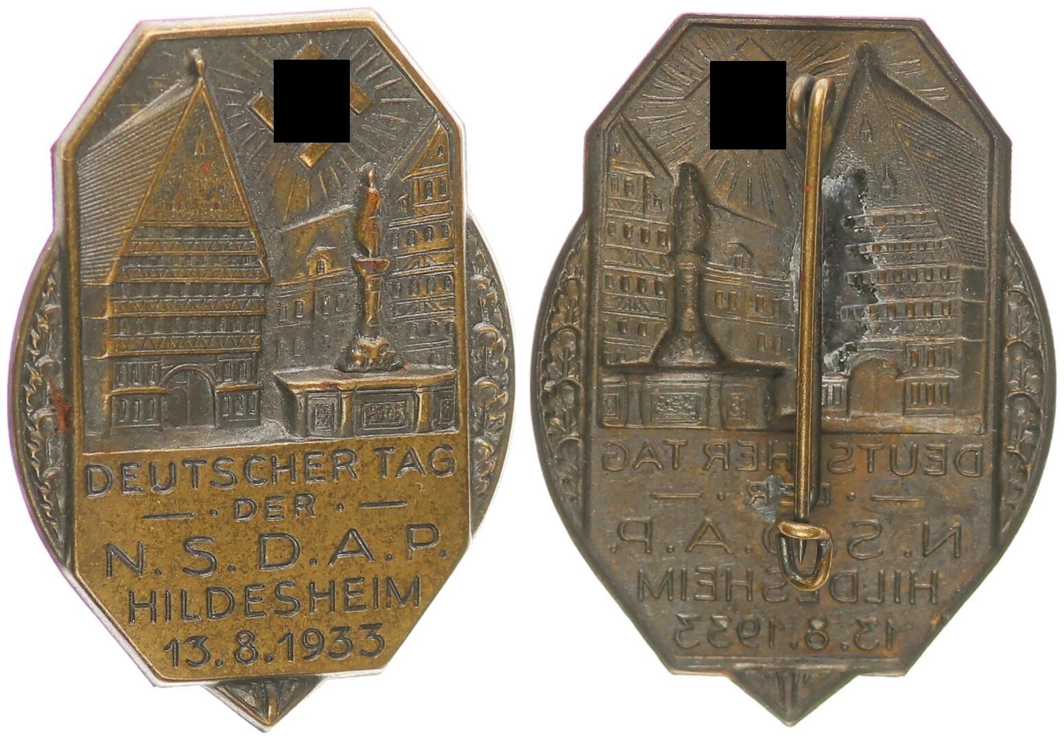 3. Reich Abzeichen 1933 Deutscher Tag der NSDAP Hildesheim guter ...