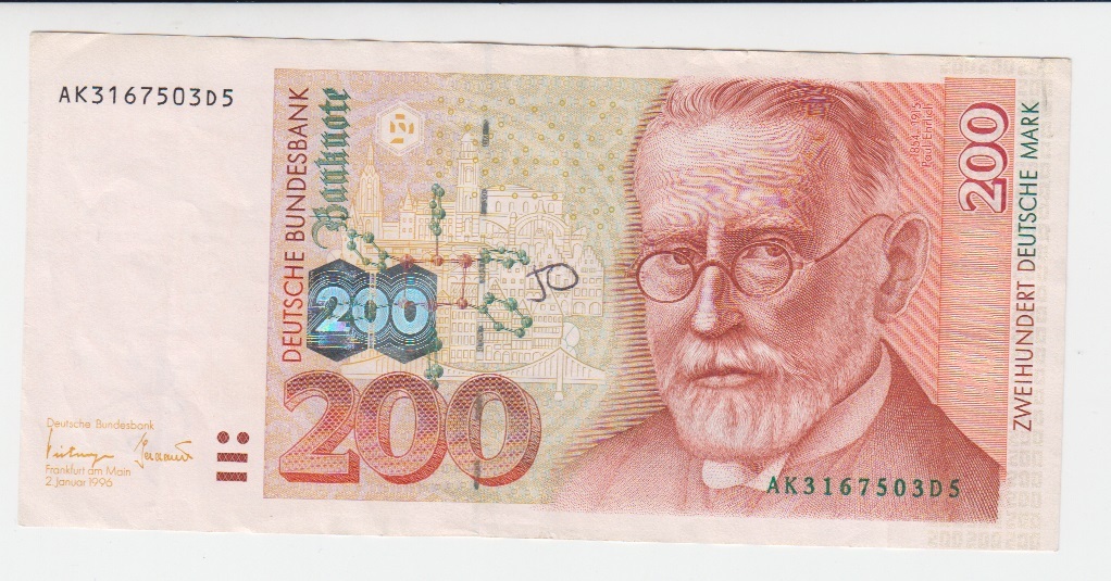 Deutschland 200 DM Banknote 1996 gebraucht | MA-Shops