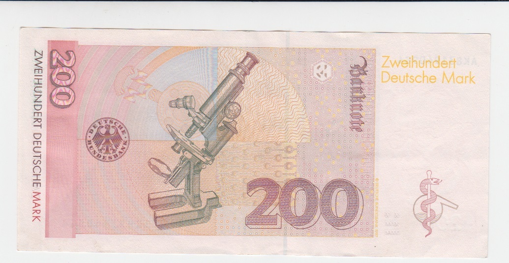 Deutschland 200 DM Banknote 1996 leicht gebraucht - kassenfrisch | MA-Shops