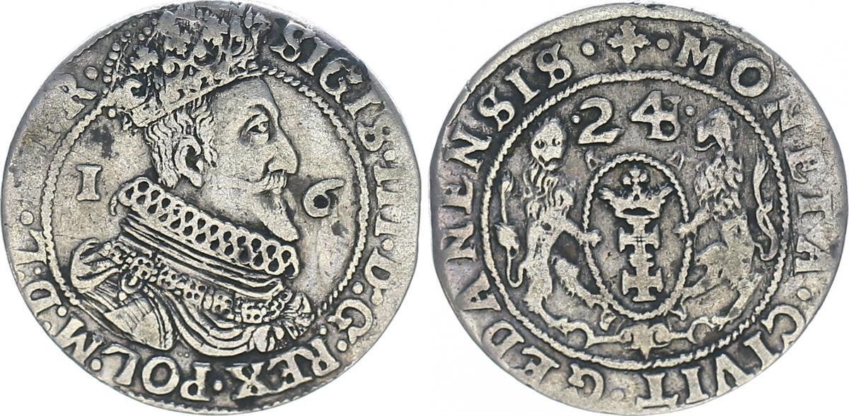 Danzig - Altdeutschland - Polen 1 Ort 1624 (aus 1626 oder 28 geändert ...