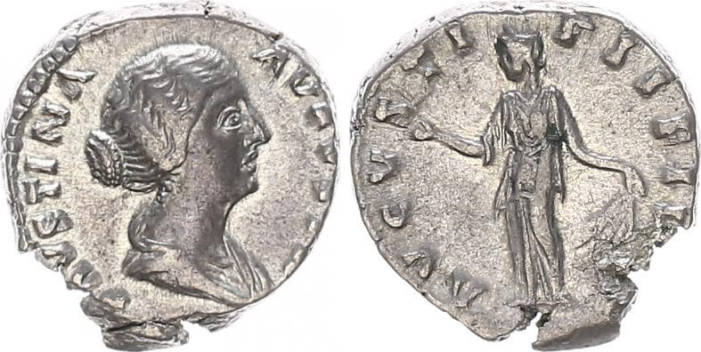 Antike / Römische Kaiserzeit / Faustina Filia Denar, Silber Faustina Filia, gest. 176, Venus vz ...