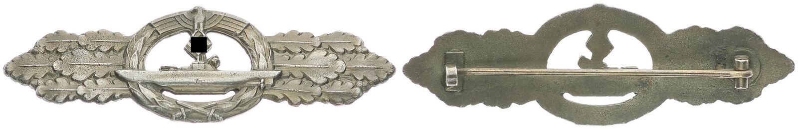 3. Reich U-Boot Frontspange in Silber sehr guter Zustand ...