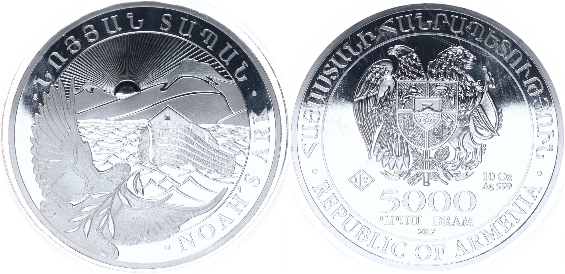 5000 Dram - 10 Unzen Silber Armenien - Arche Noah - 10 Unzen Silber ...