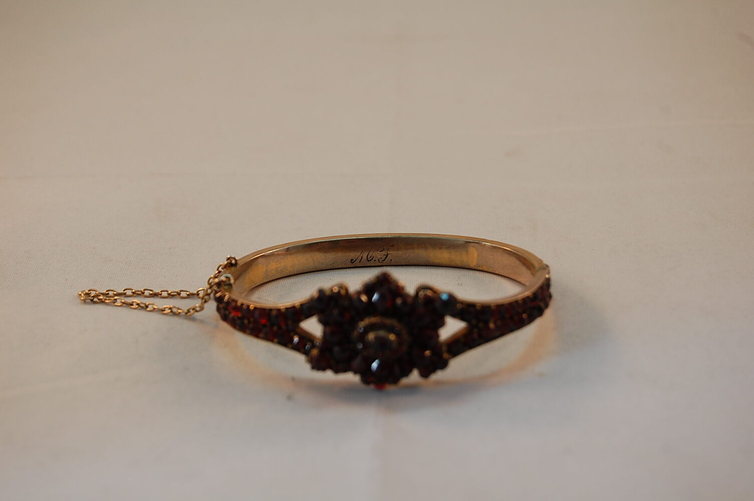 Granatstein Armband (römische Granate) Tombak vergoldet | MA-Shops