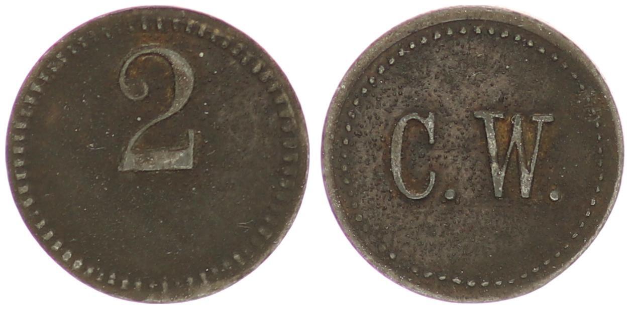 Kolonien: Deutsch-Ostafrika Wertmarke zu 2 CW um 1910 Woermann- bzw ...