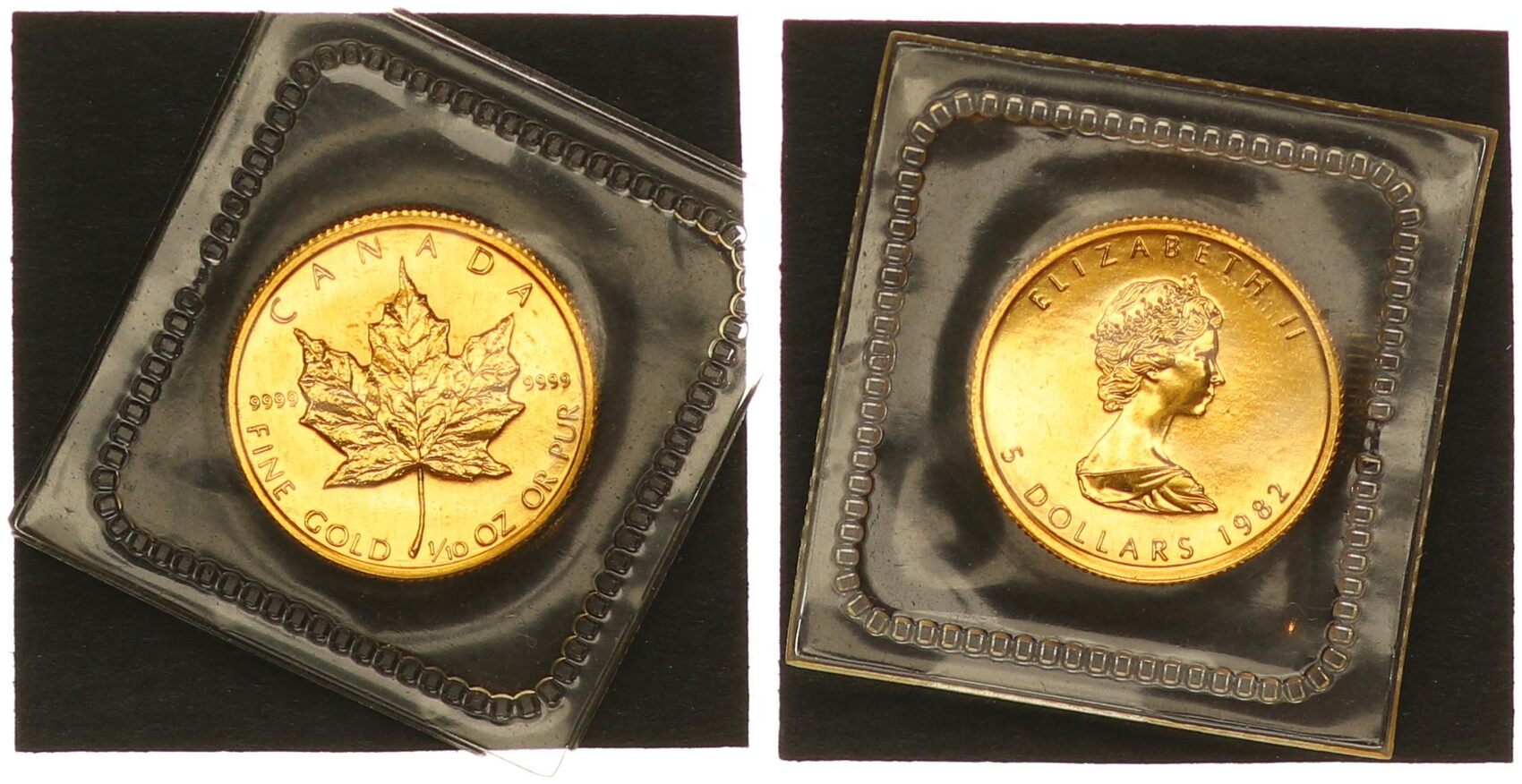 Canada - Maple Leaf - Gold 5 Dollar - 1/10 oz Kanada Maple Leaf 1982 1/ ...