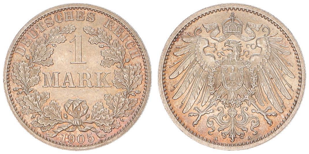 Deutsches Kaiserreich 1 Mark 1905 A fast st | MA-Shops