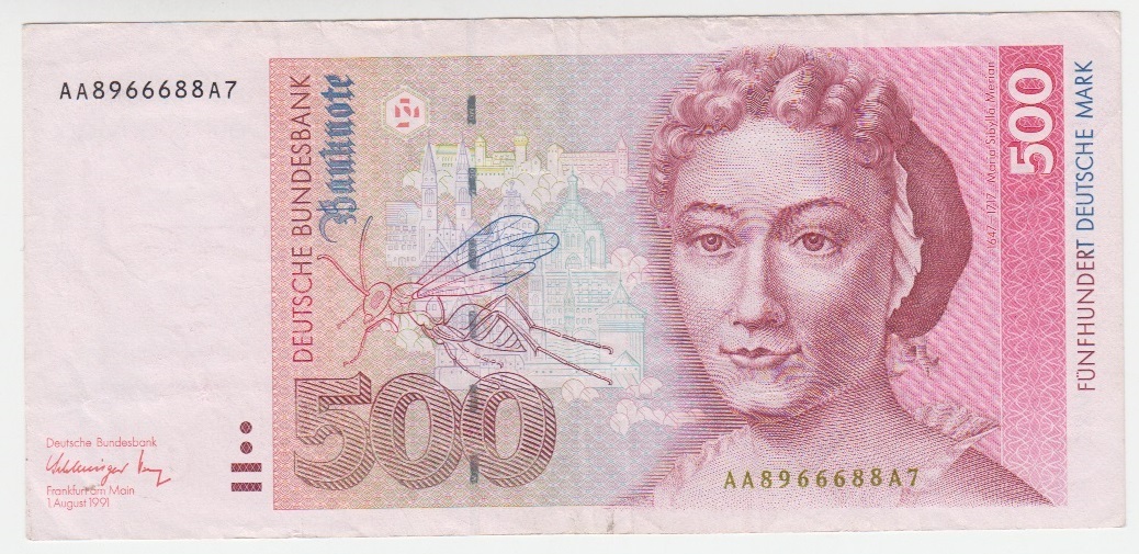 Deutschland 500 DM Banknote 1991 gebraucht | MA-Shops