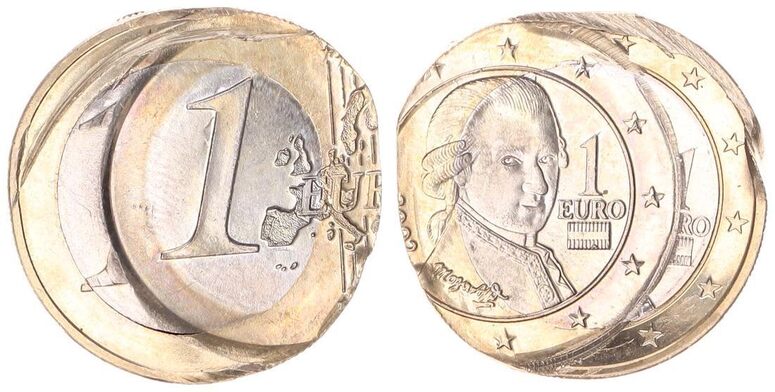 Europa / Österreich / Euro Fehlprägung 1 Euro Österreich 1 Euro ,11 ...