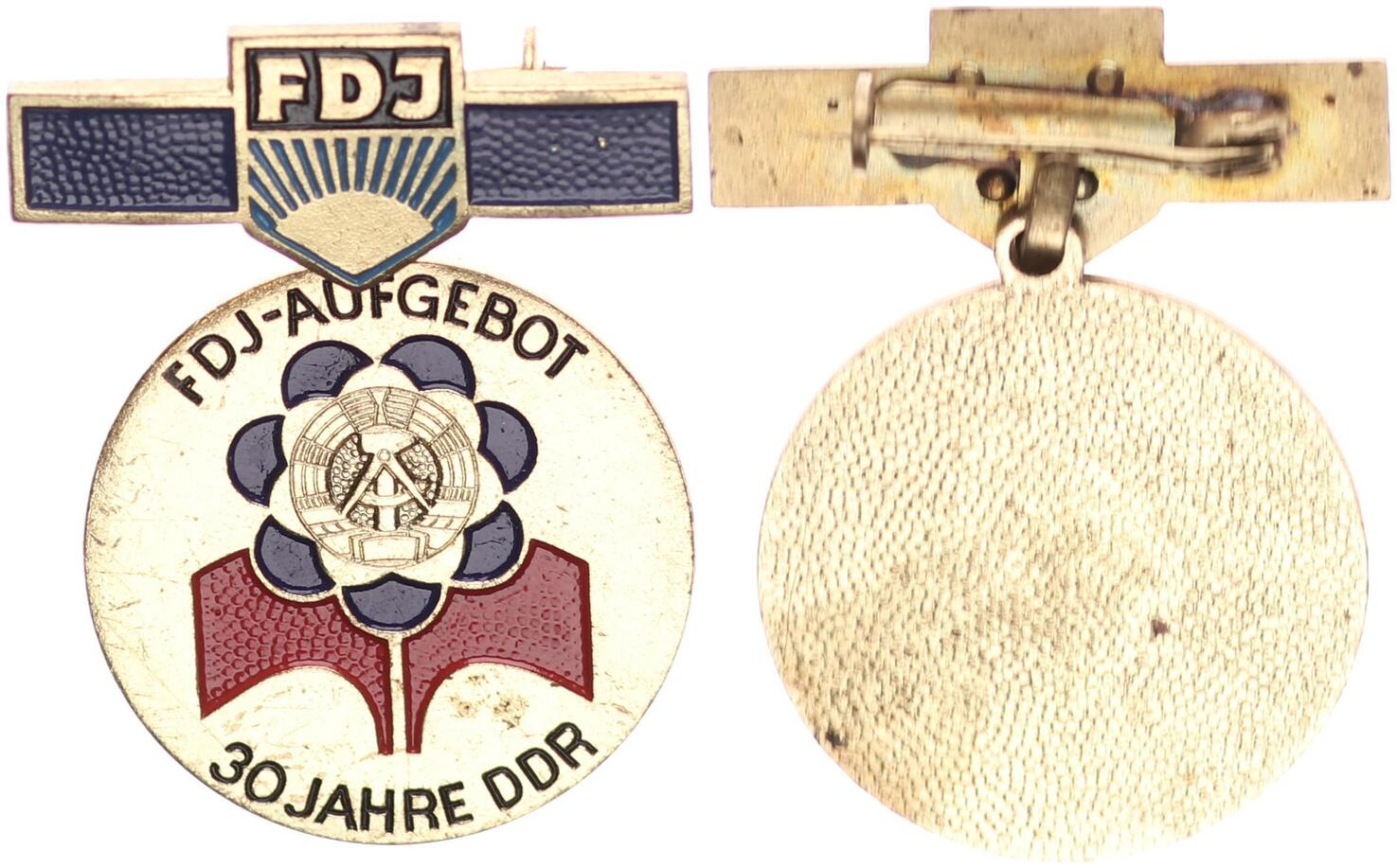 Abzeichen FDJ Aufgebot 30 Jahre DDR guter - sehr guter Zustand | MA-Shops
